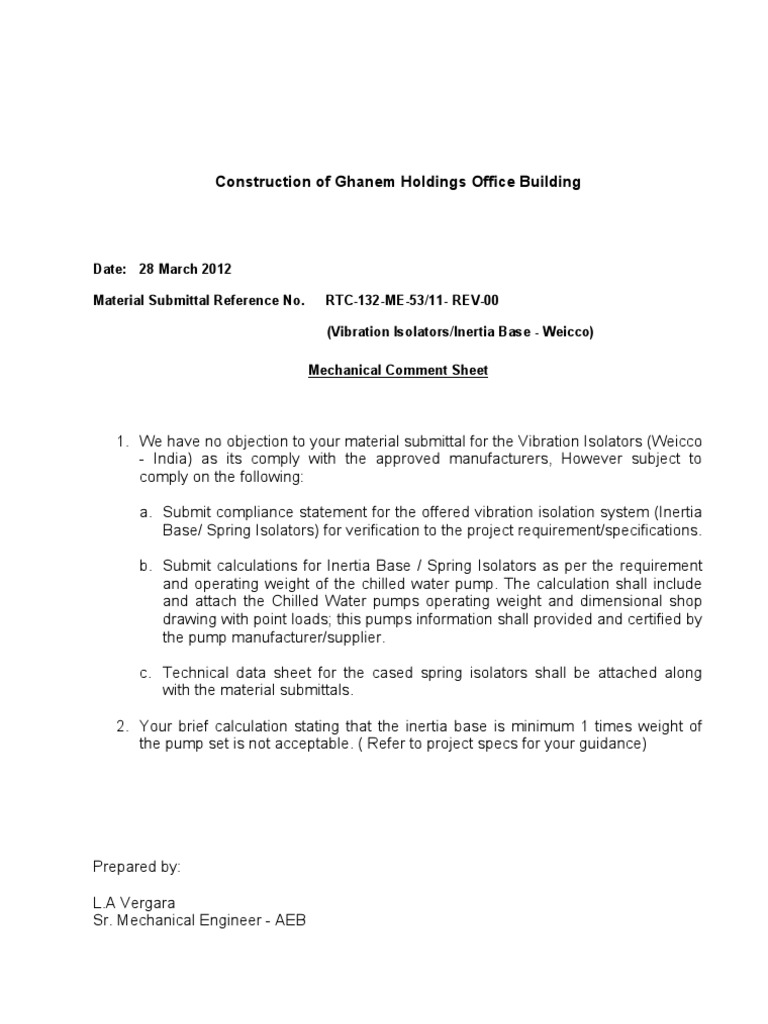 Pump Inertia Base - Weicco | PDF