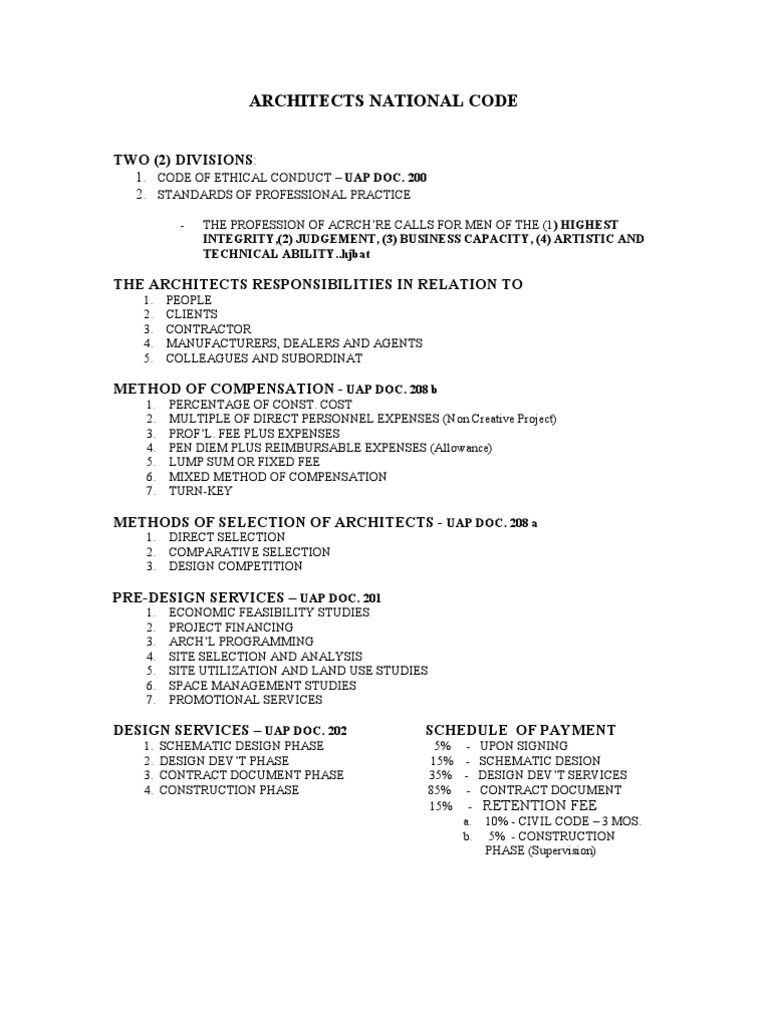 Architects National Code | Download Free PDF | Surety Bond | Business