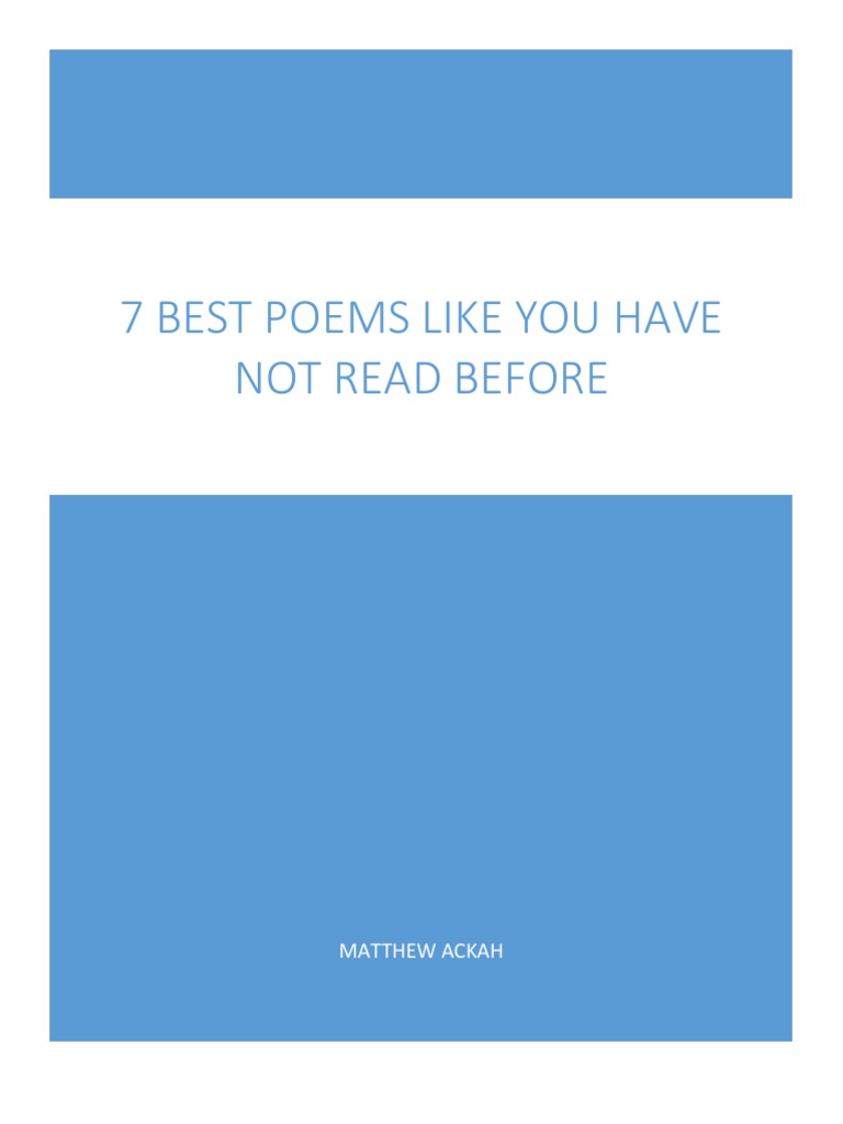 7 Best Poems You Have Not Read Before | PDF | Religion And Belief