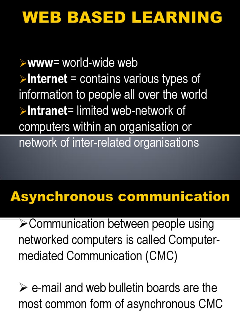 WWW World-Wide Web Internet Contains Various Types of Intranet Limited ...
