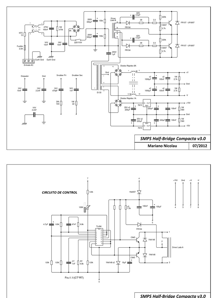 SMPS Half-Bridge Compacta v3.0 | PDF