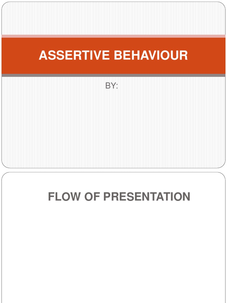 Assertive Behaviour Pdf Behavior Social Psychology