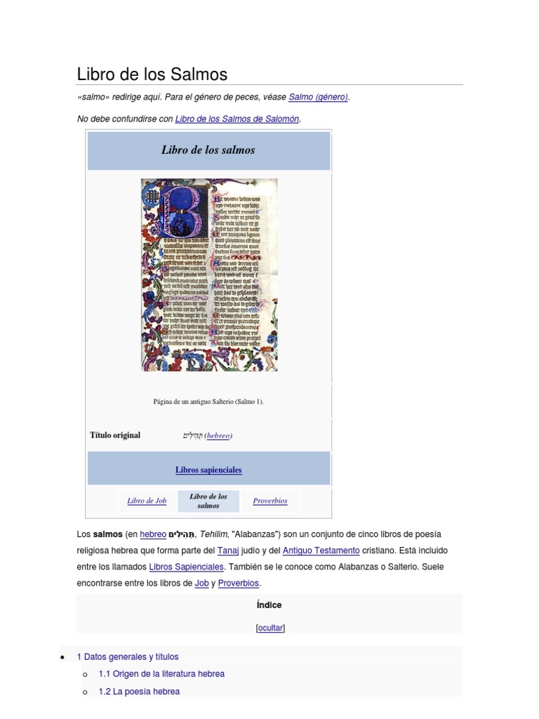 Libro de Los Salmos | PDF | Salmos | Biblia