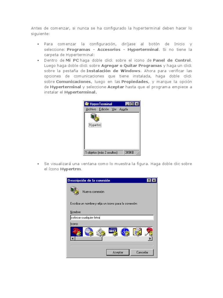 Guía para Configurar Hyperterminal y Cisco | PDF | Dirección IP | Contraseña