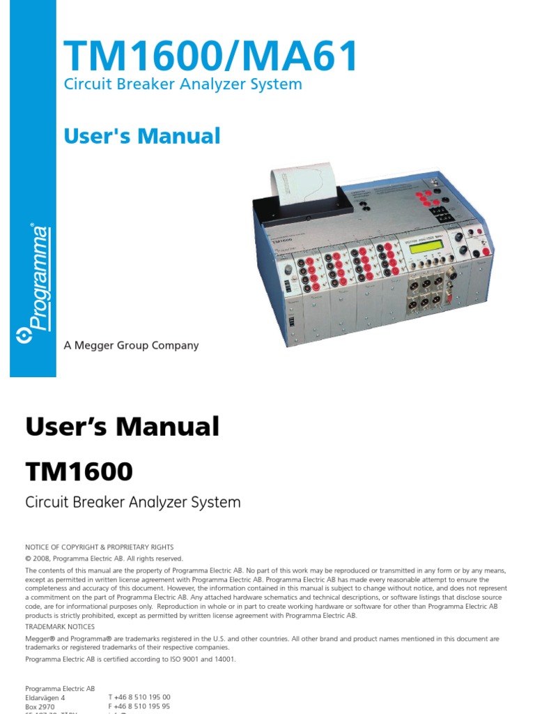 TM 1600 Manual | PDF | Series And Parallel Circuits | Resistor