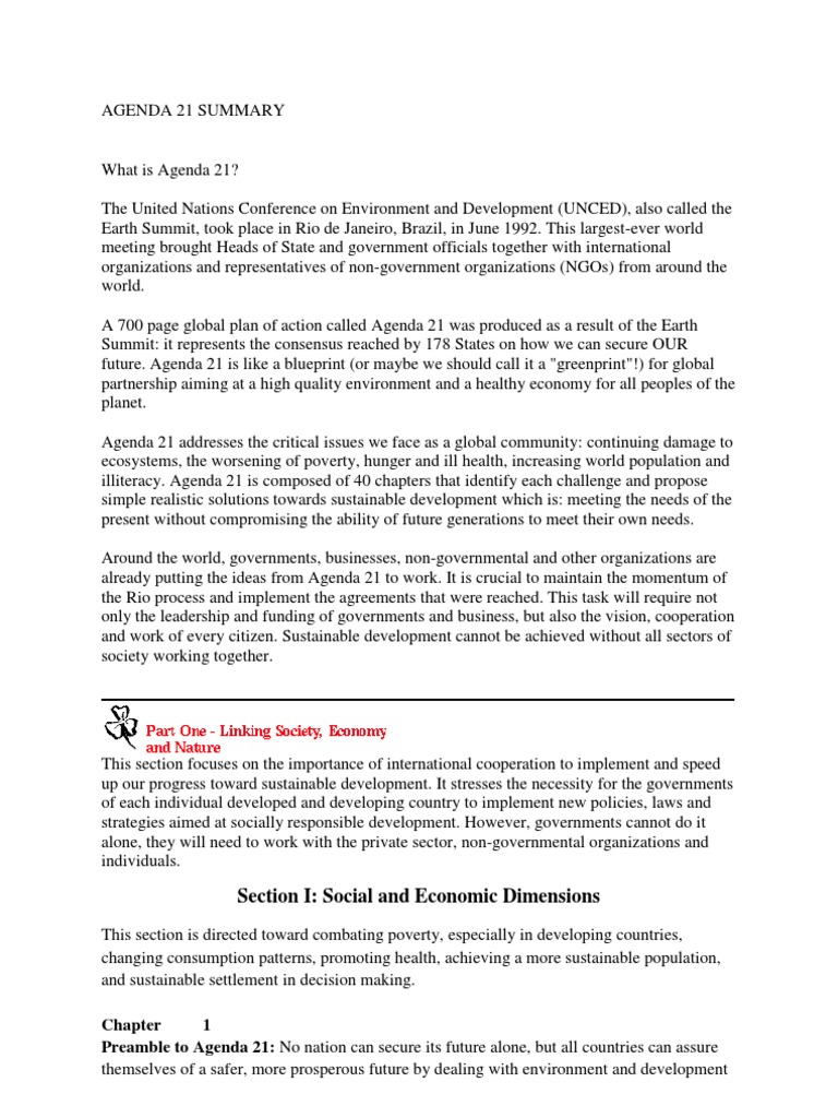 Agenda 21 | PDF | Sustainability | Sustainable Development