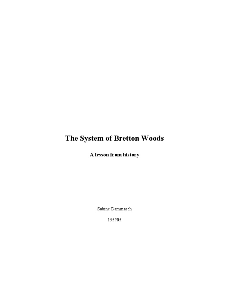 Bretton Wood System | PDF