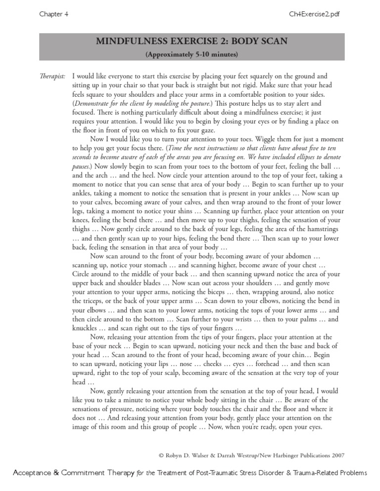 Body Scan Script | Arm | Foot