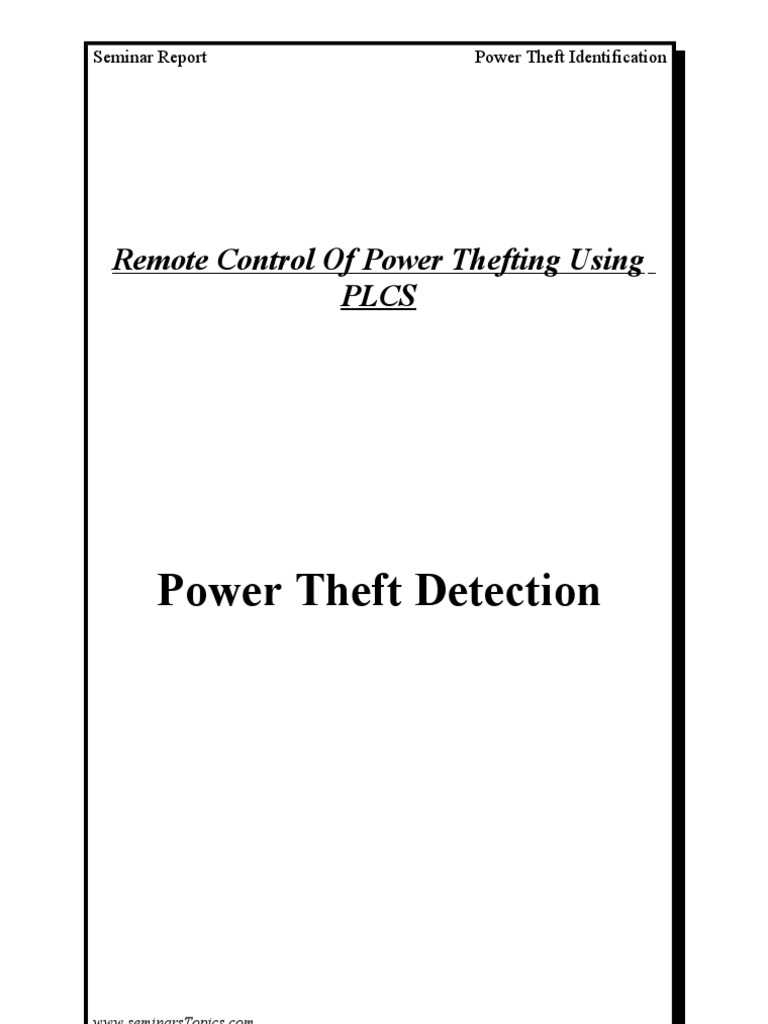 Power Theft Detection | PDF