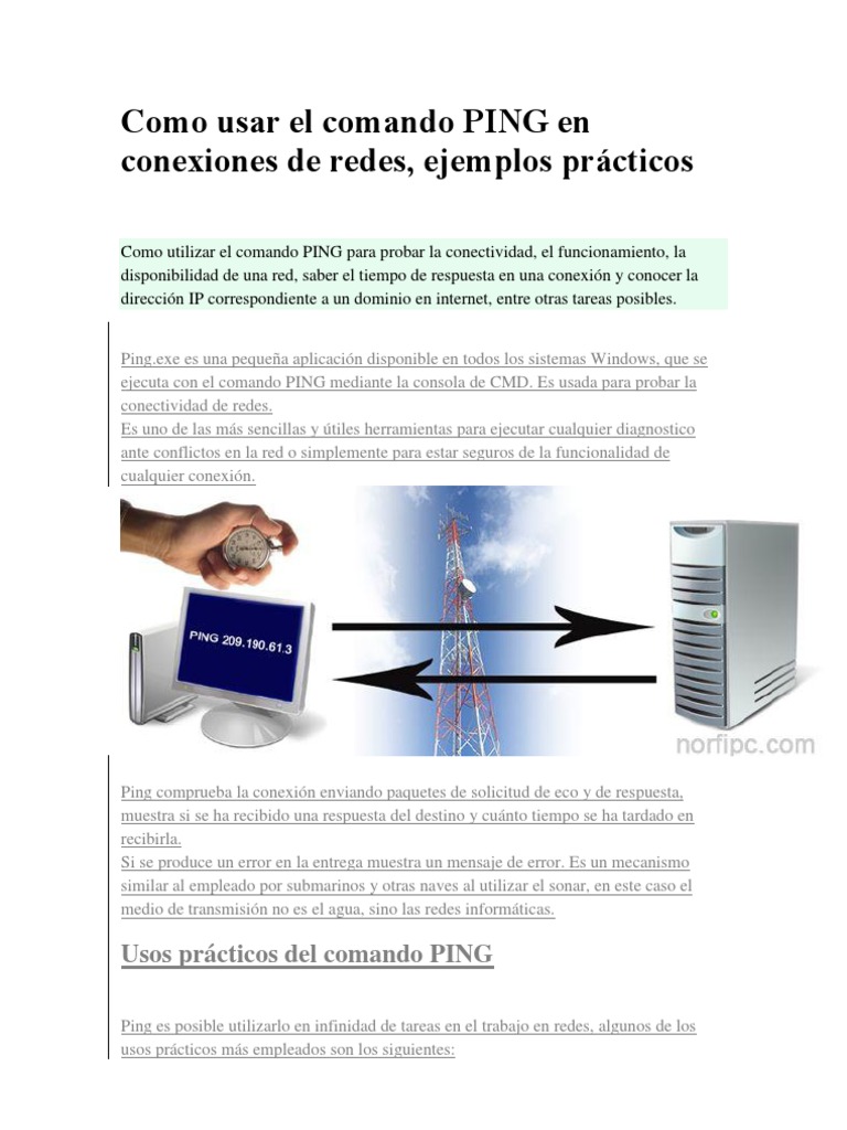 Como Usar El Comando PING en Conexiones de Redes | PDF | Red de ...