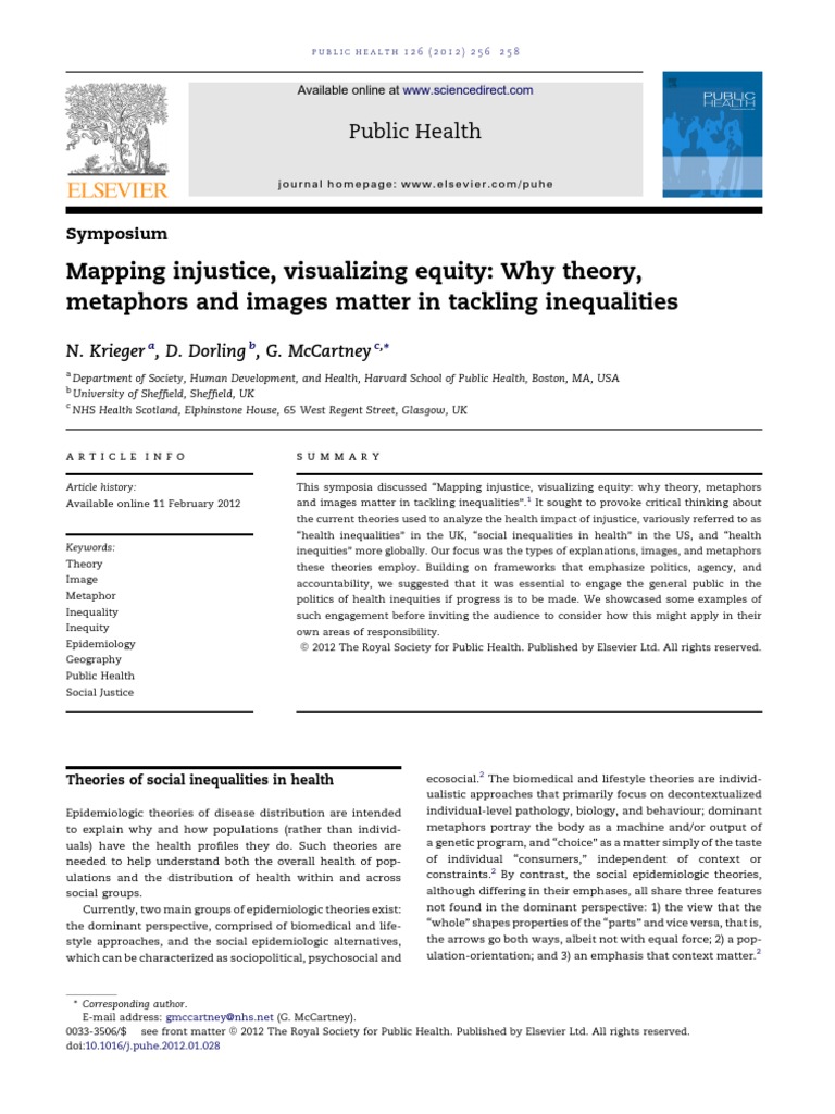 Mapping Injustice Visualizing Equity Why Theory Krieger | PDF ...