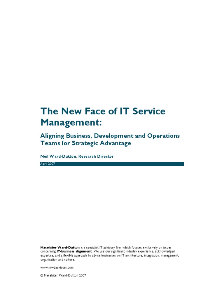 IT Service Management | PDF | Service Oriented Architecture | It ...