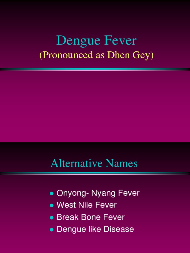 Dengu Fever-Simple by DR Sarma | PDF
