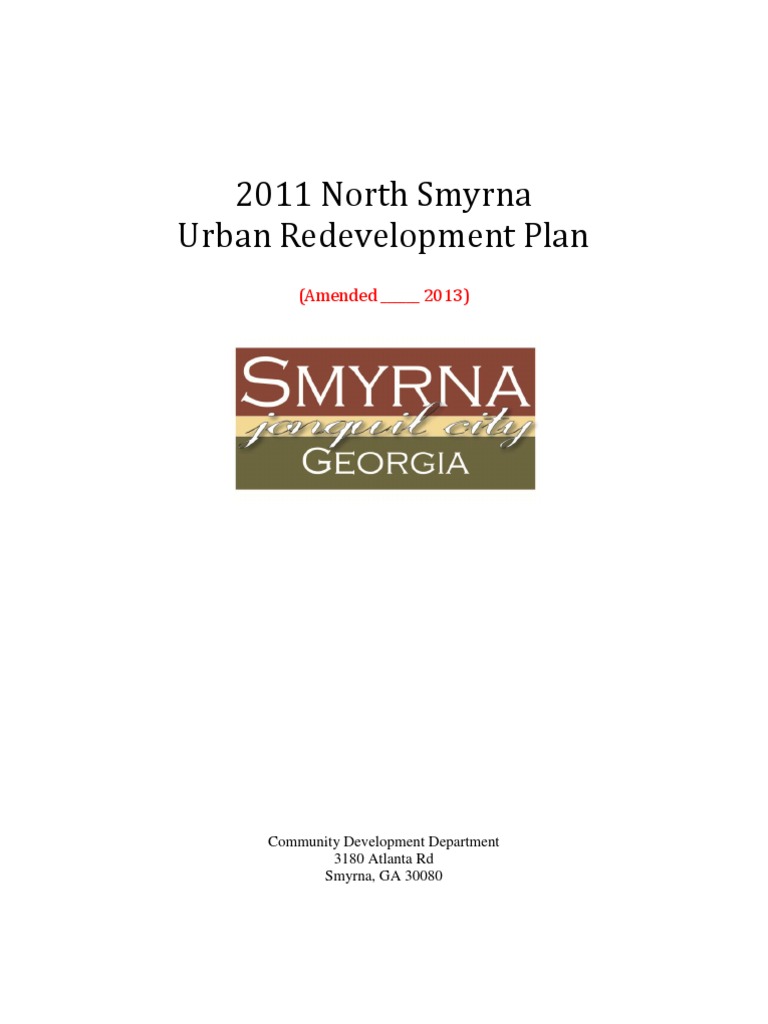 2011 North Smyrna Urban Redevelopment Plan: (Amended - 2013) | PDF ...