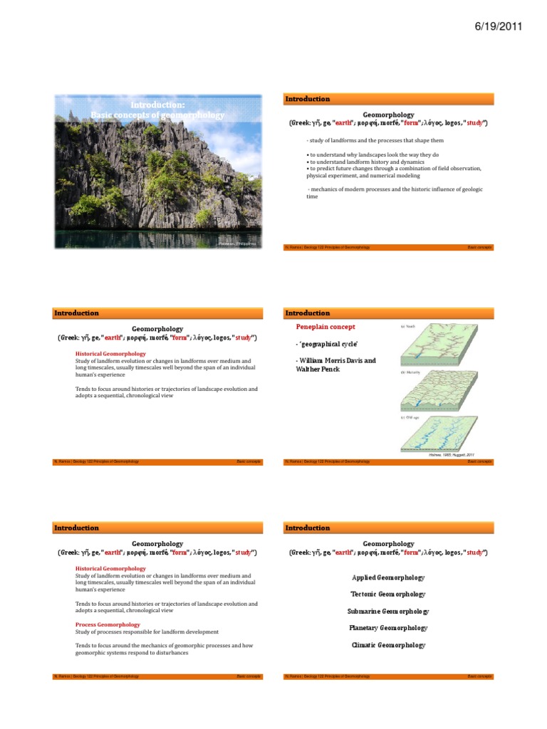 1 Basic Concepts of Geomophology | PDF | Geomorphology | Geology