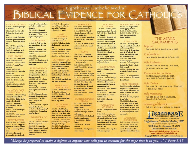 Biblical Evidence For Catholics | PDF | Saint Peter | Baptism