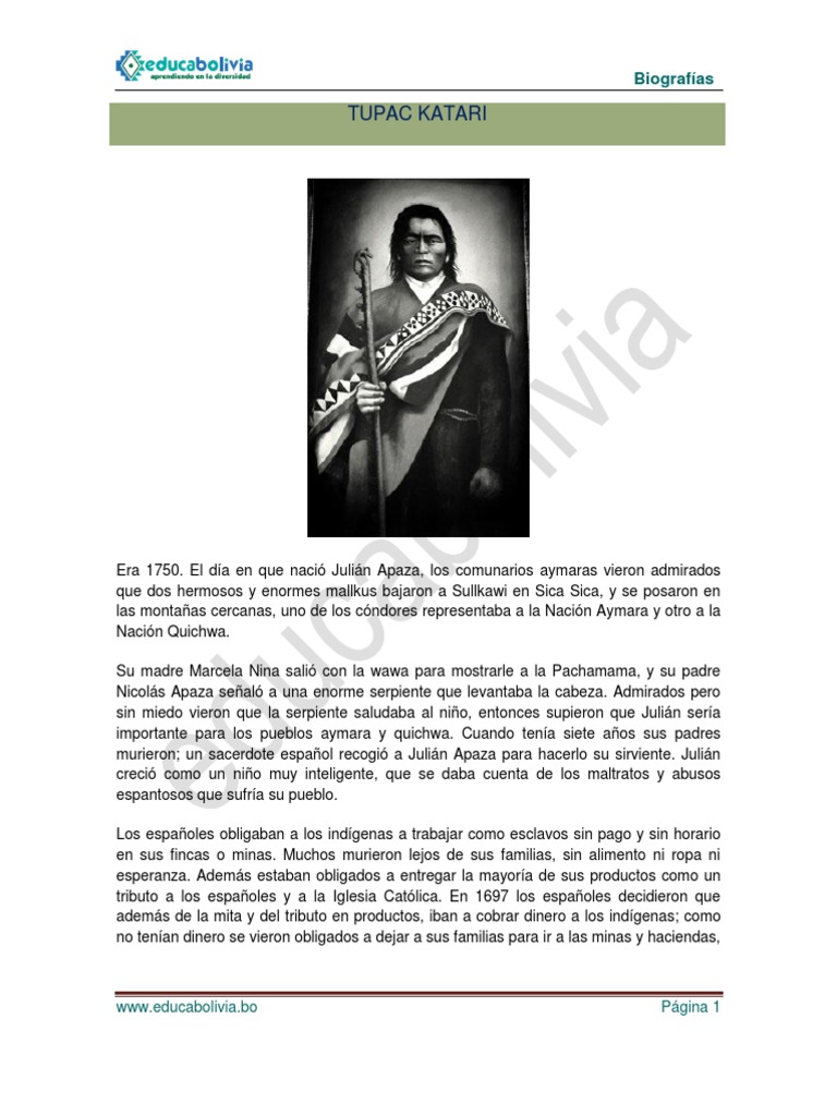 Tupac Katari | Personas | Política (general)
