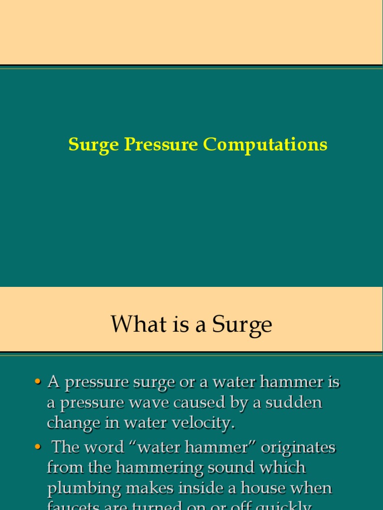 Surge Calculations | Pump | Pressure