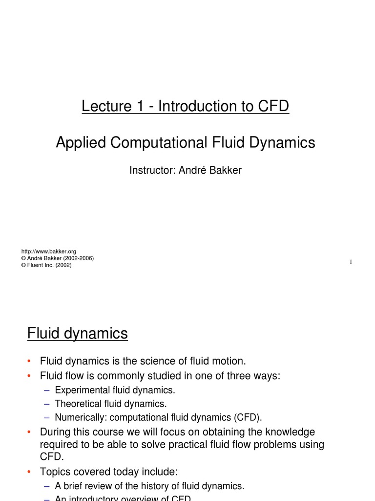 CFD Intro | PDF | Technology & Engineering