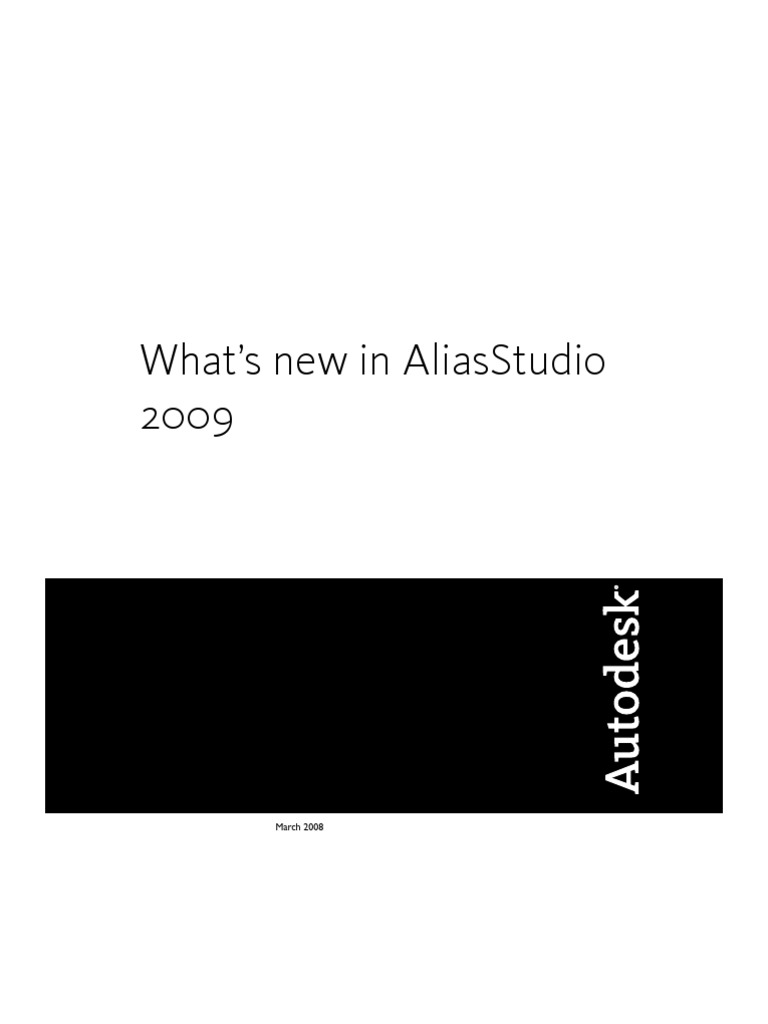 What'S New in Aliasstudio 2009: March 2008 | PDF | Software | Computing