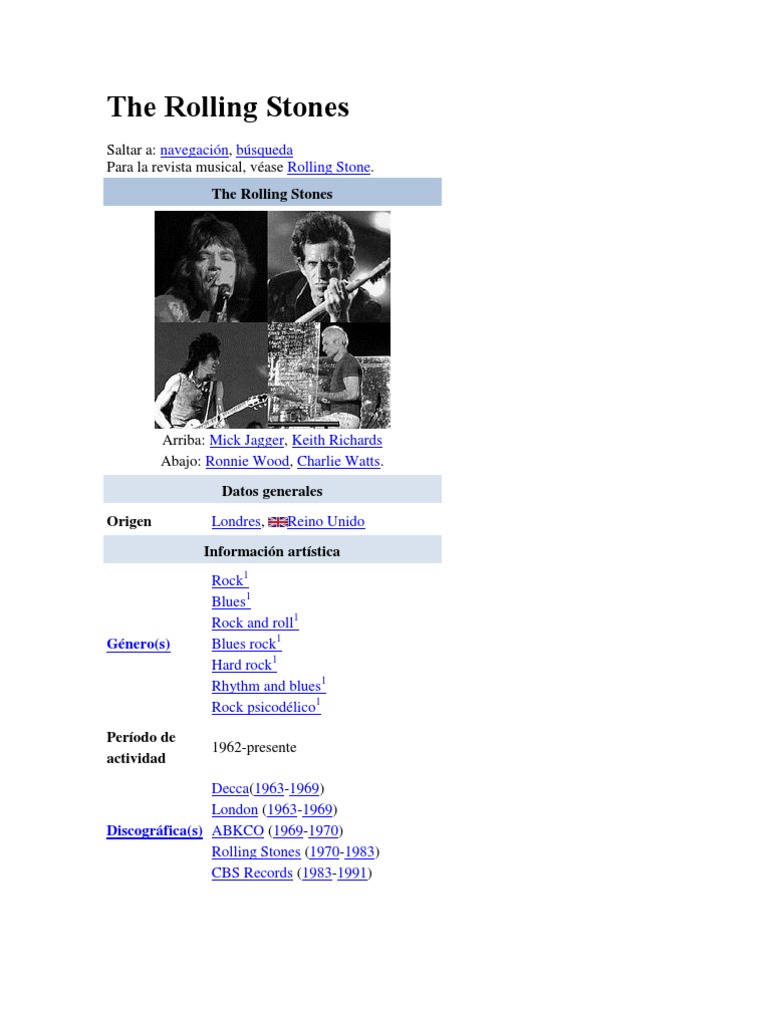 The Rolling Stones | Descargar gratis PDF | Los Rolling Stones | Keith ...