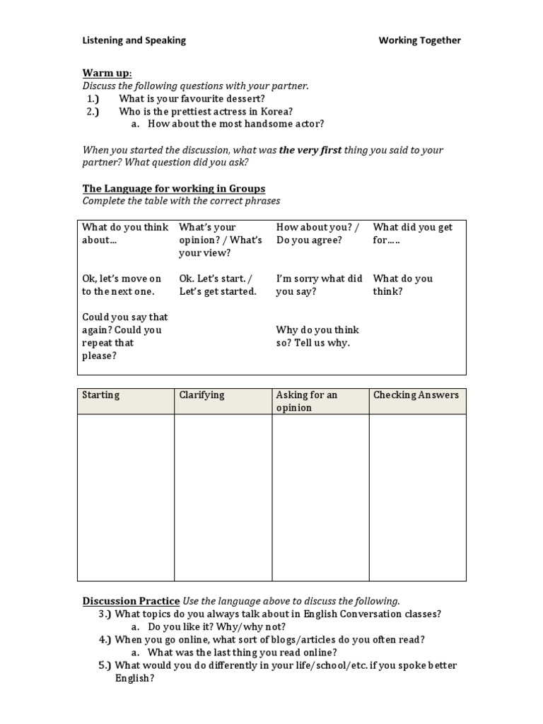 English Conversation Practice Guide | PDF
