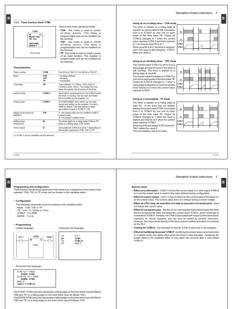 PL7 - Timer | PDF | Programmable Logic Controller | Computer Programming