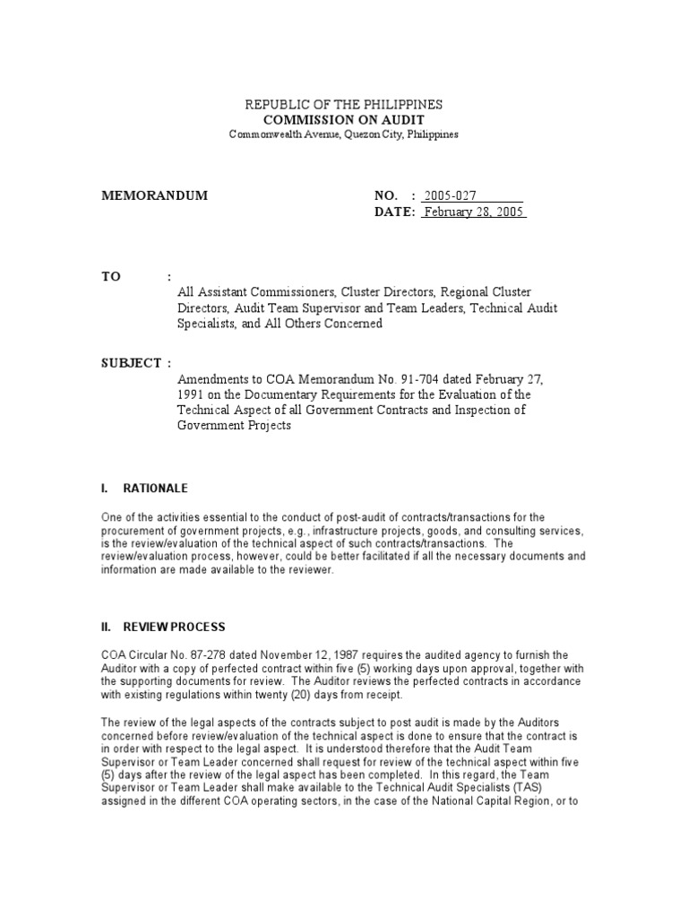 COA Memorandum 2005-027 | PDF | Public Law | Government Information
