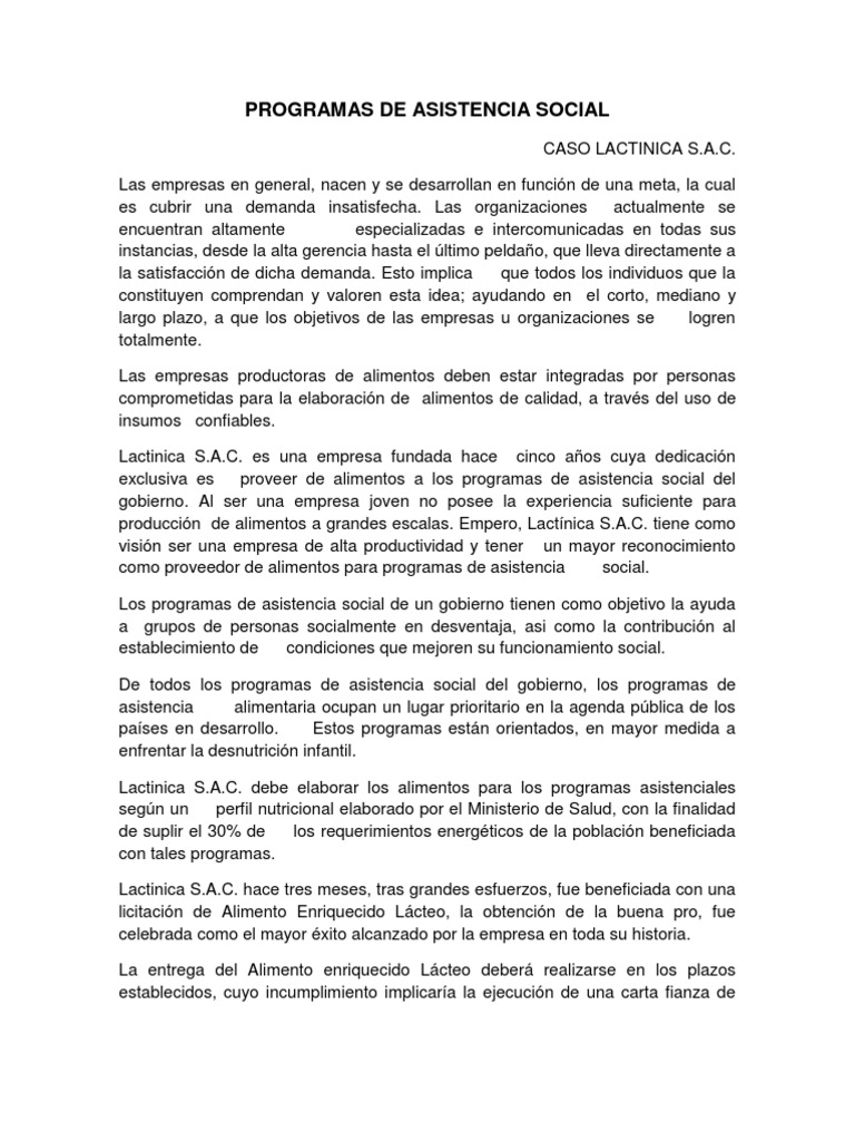 Programas de Asistencia Social | Descargar gratis PDF | Trabajo Social ...