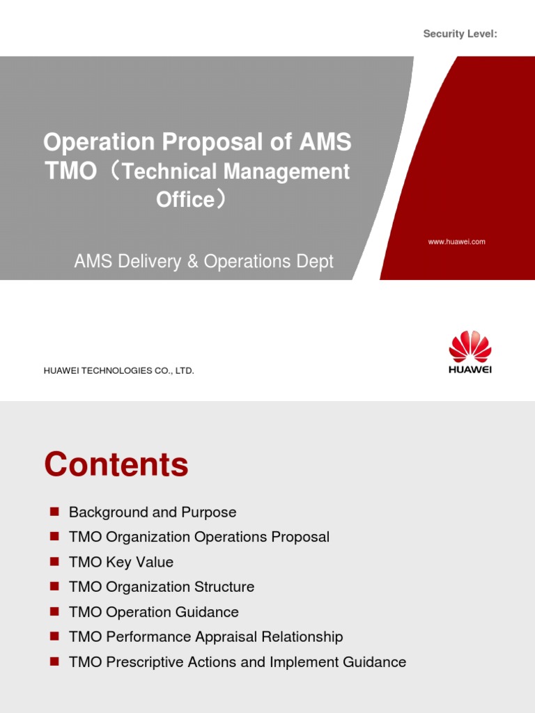 Proposal for Establishing a Technical Management Office Within Huawei's ...