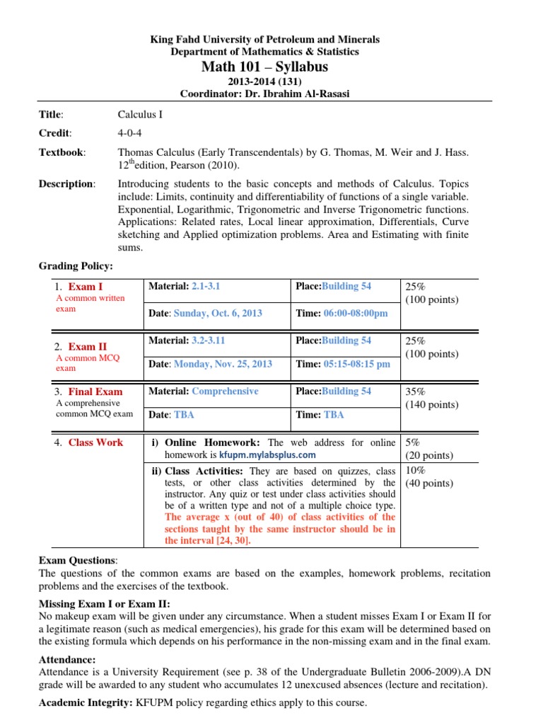 Math 101 | PDF | Derivative | Function (Mathematics)