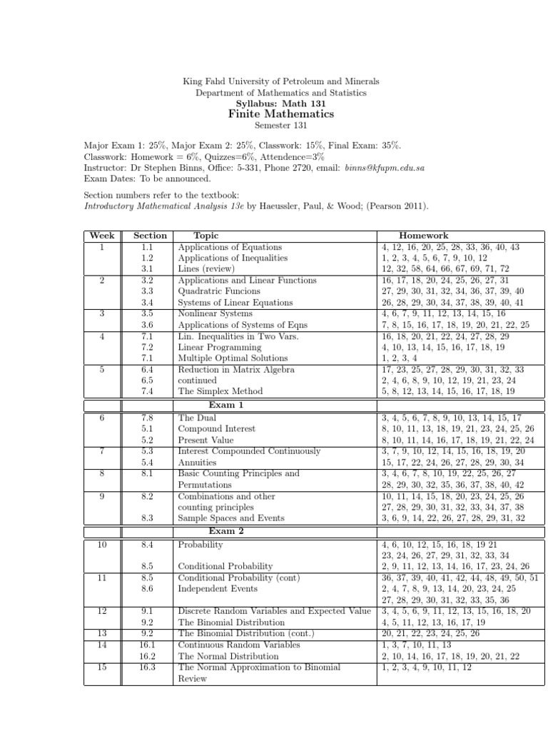 Math 131 | PDF | Mathematical Problem Solving | Teaching Mathematics