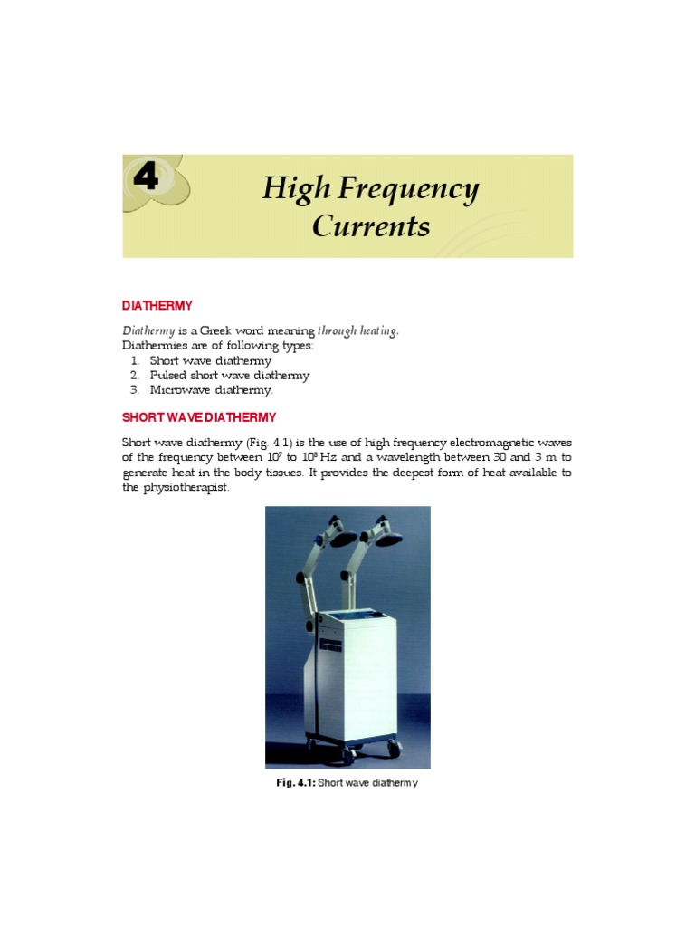 Chapter-04 - High Frequency Currents | PDF | Capacitor | Radio Frequency