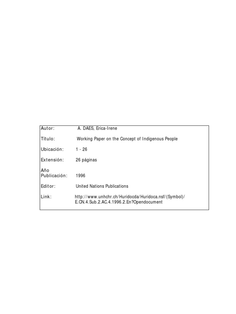 Indigenous Peoples Concept Paper | PDF | Indigenous Peoples | Colonialism