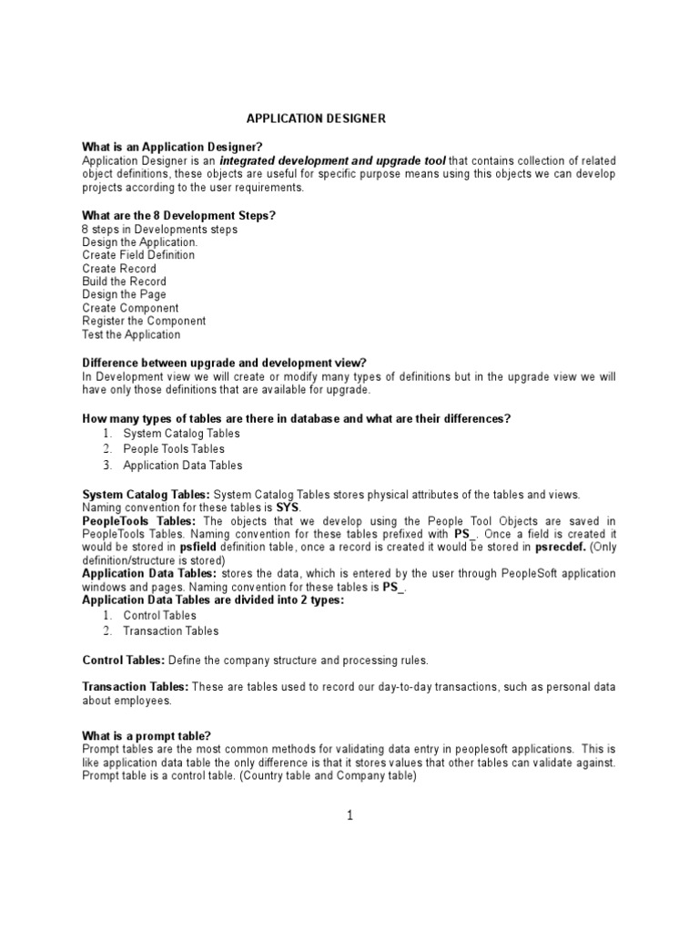 Peoplesoft Application Designer Fundamentals Concepts | PDF | Application Programming Interface ...