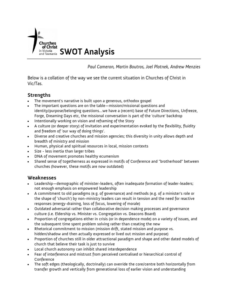 Swot Analysis Swot Analysis Leadership 
