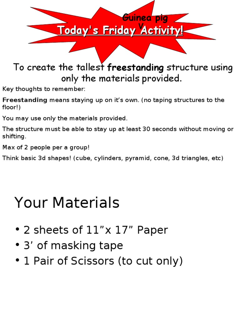 Today's Friday Activity! | PDF