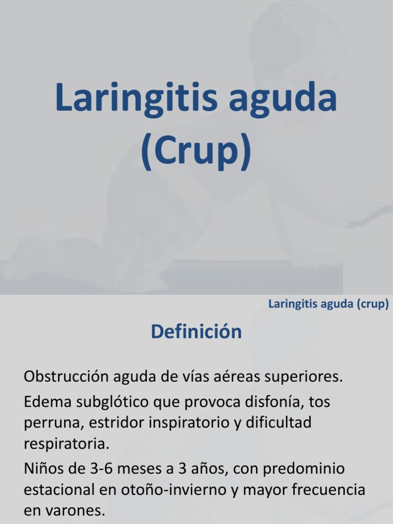 Laringitis Crup | PDF | Enfermedades respiratorias | Epidemiología