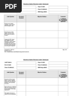 Production Process Audit Checklist | PDF | Audit | Systems Engineering