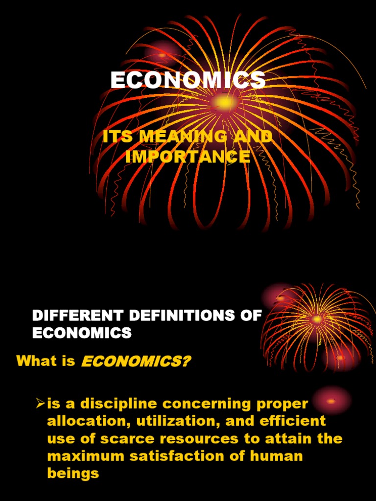 1a.definition of Economics | PDF | Goods | Resource