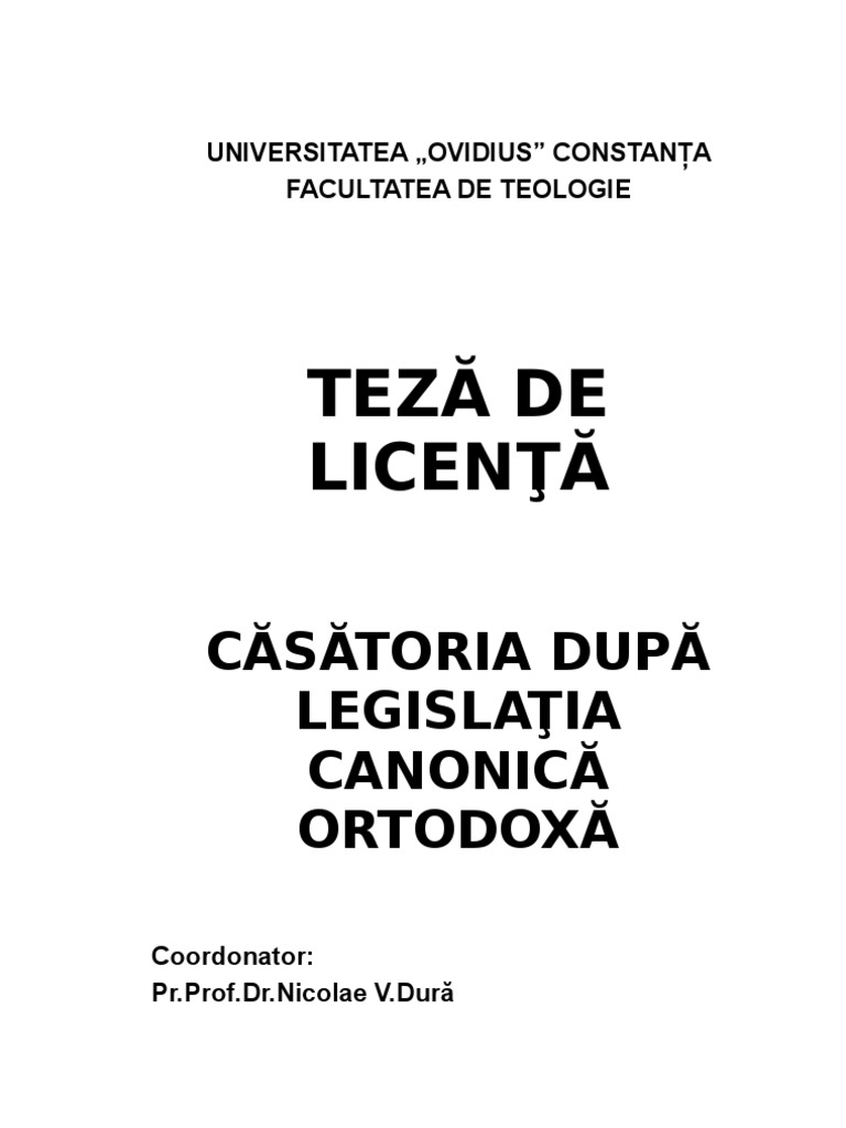 Model Licenta Finala Teologie | PDF