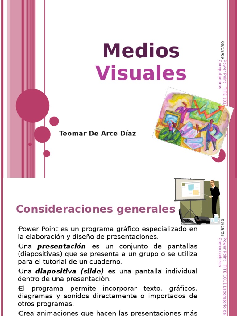 Medios Visuales | PDF | Microsoft PowerPoint | Informática