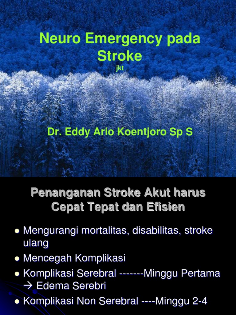 Neuro Emergency Pada Stroke (Dr. Eddy Ario K, Sp. S) | PDF | Neuropati ...