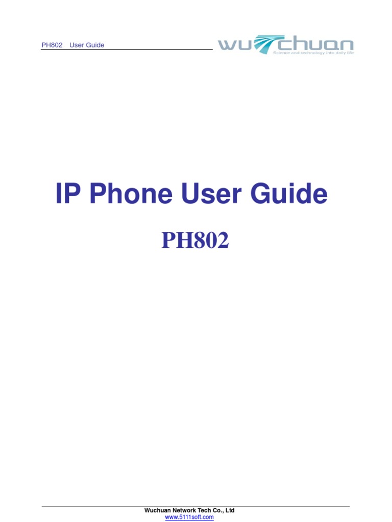 Ph802 User Guide | PDF | Session Initiation Protocol | Ip Address