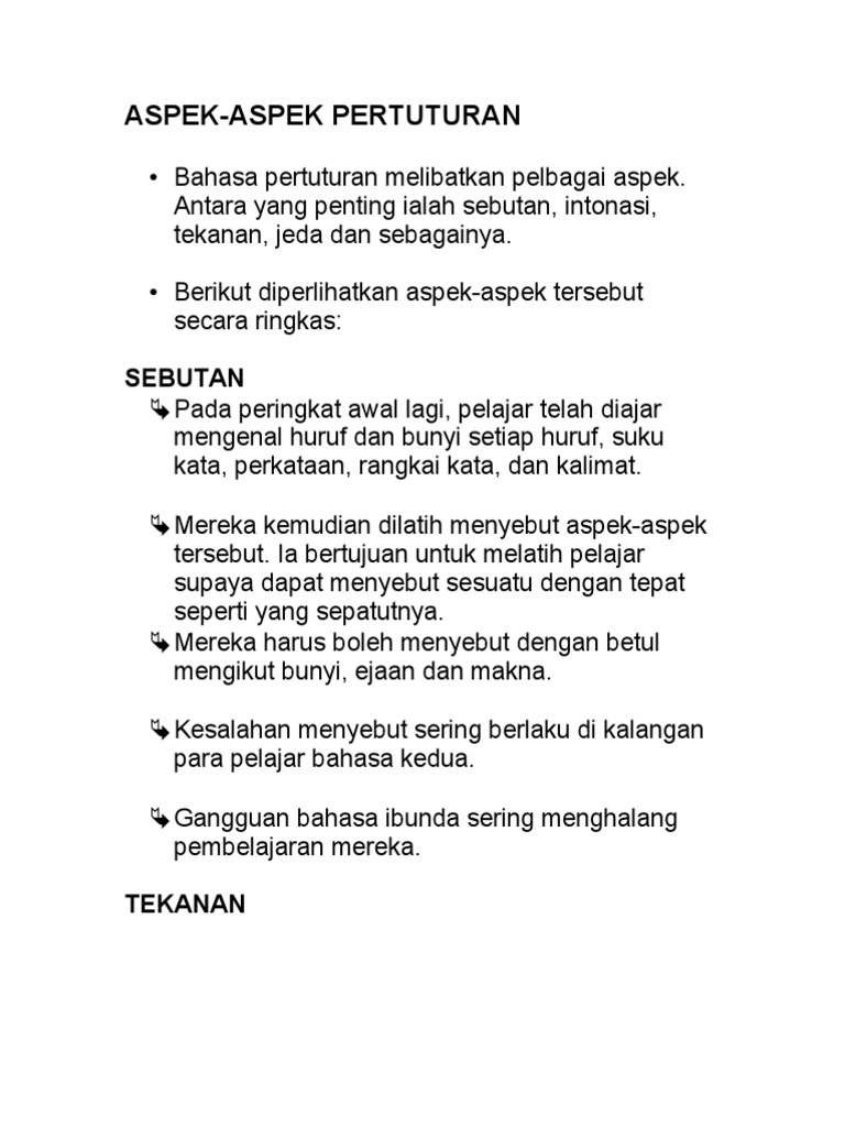 Kem Pertuturan | PDF