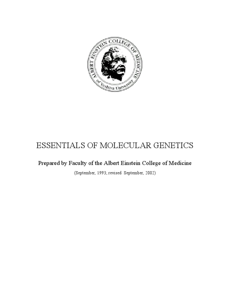 Essentials of Molecular Genetics PDF | Download Free PDF | Genetic ...