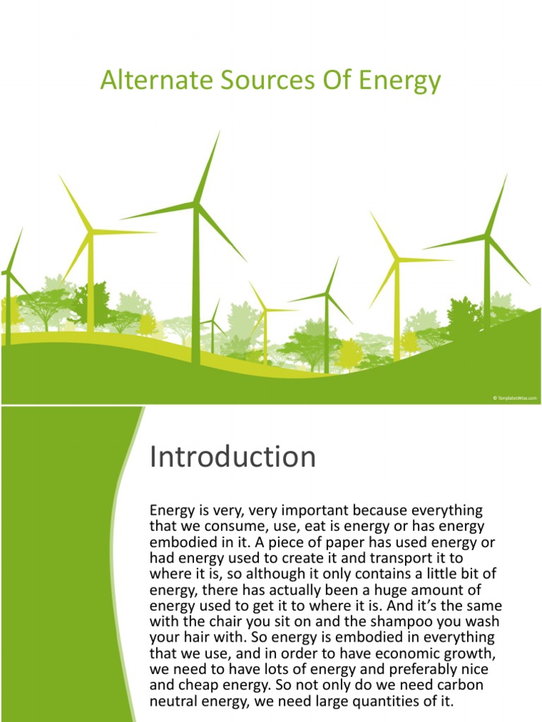 Alternative Energy Sources Guide | PDF