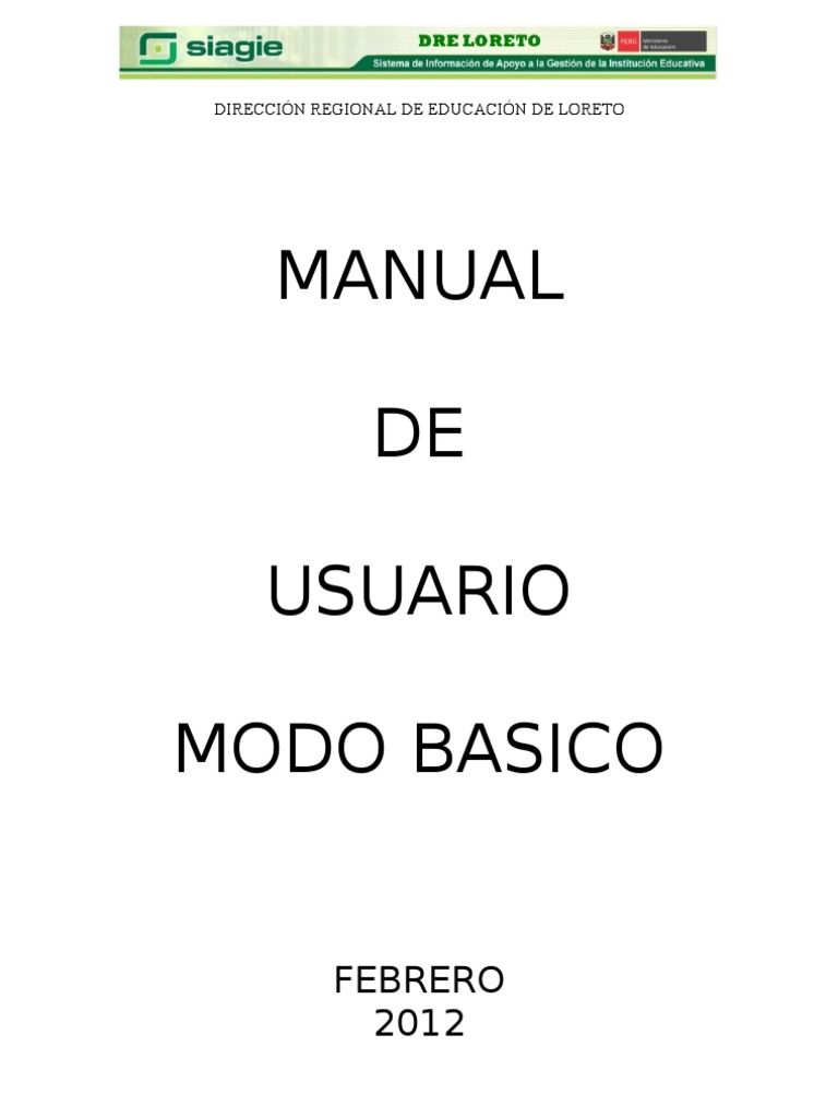 Manual Basico Siagie Actualizado | PDF | Contraseña | Point and Click