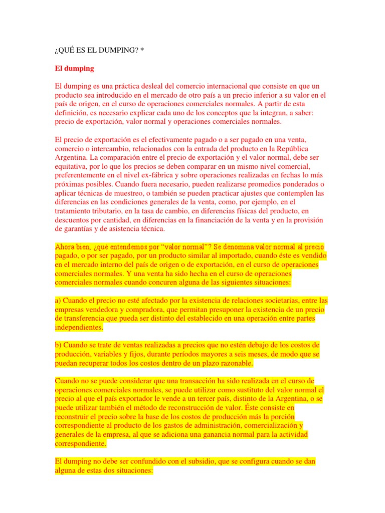 Definición, características y tipos de dumping: una explicación ...