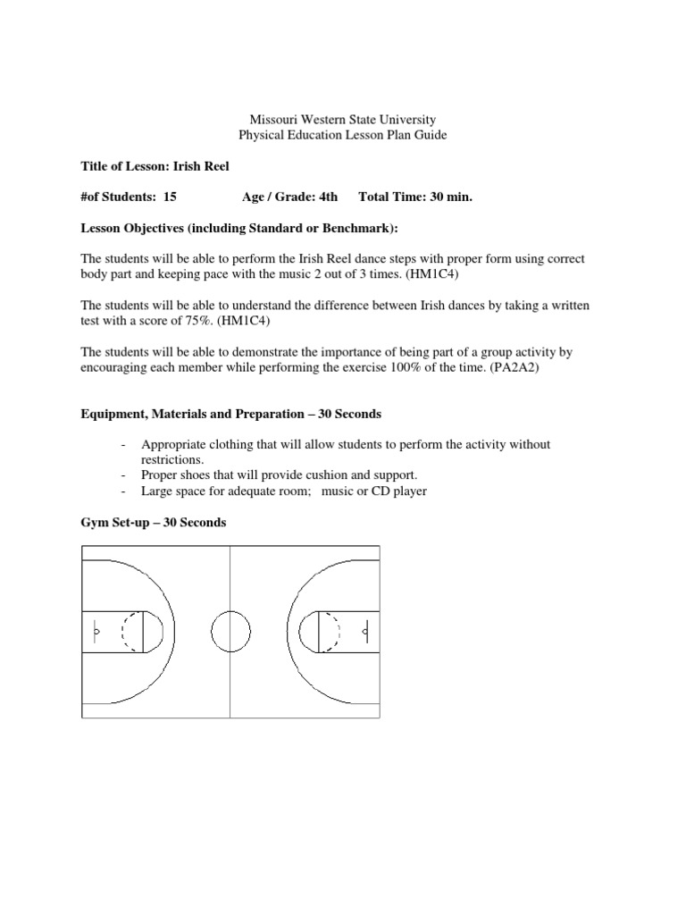 Irish Dance Lesson Plan | PDF | Lesson Plan | Learning